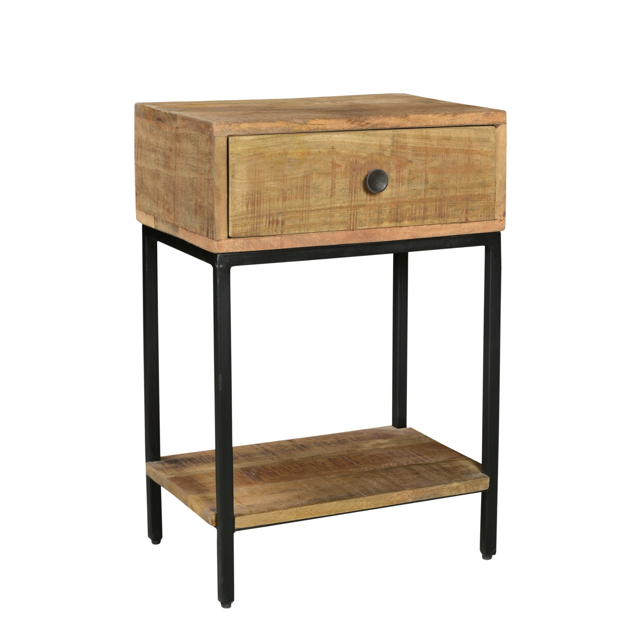 Meva Minerva 18" 1-Drawer Natural Wood End Table With Shelve – Kitchen ...