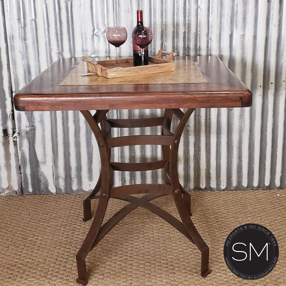 Mexports by Susana Molina Mesquite Wood With Travertine Inset Square B ...