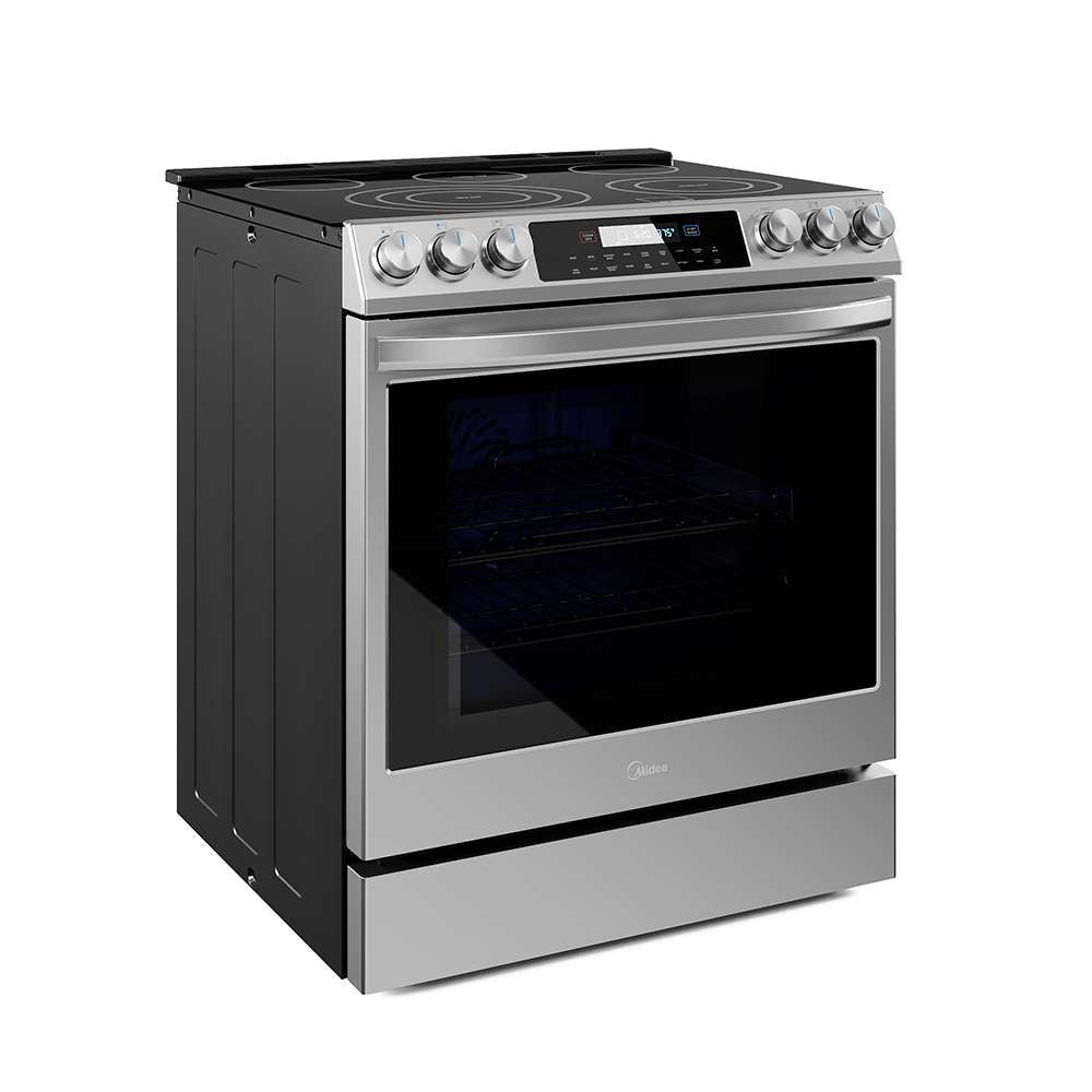 Midea Smart 30" 5-Burner Self-Cleaning Electric Range With 5 Elements ...