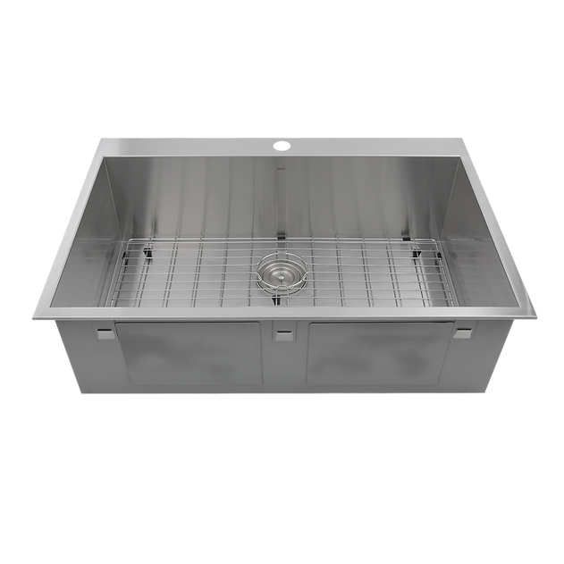 Nantucket Sinks Pro Series 33" Rectangle Drop-in Brushed Satin Silver ...