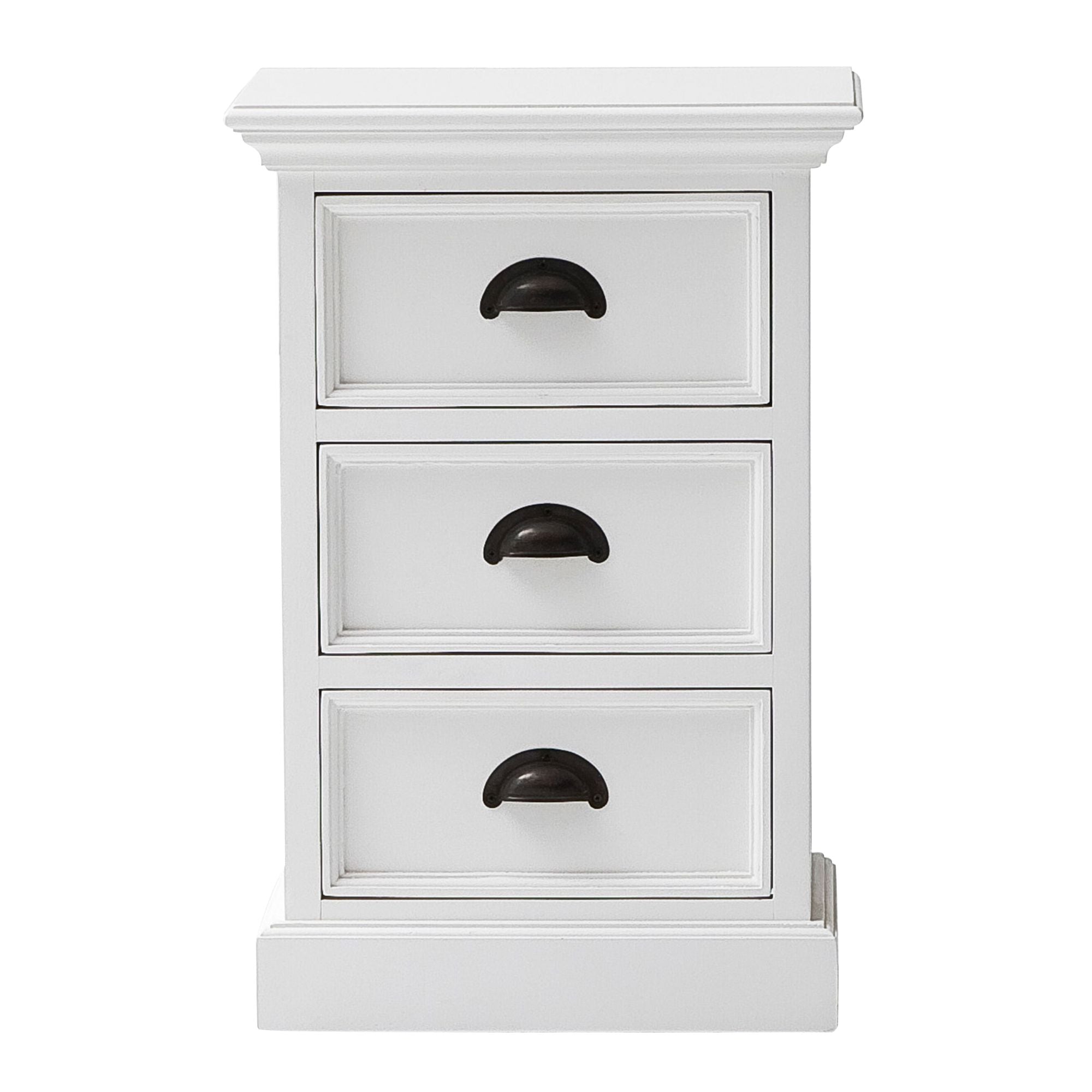 NovaSolo Halifax 16" Classic White Mahogany Mini Storage Unit With 3 D ...