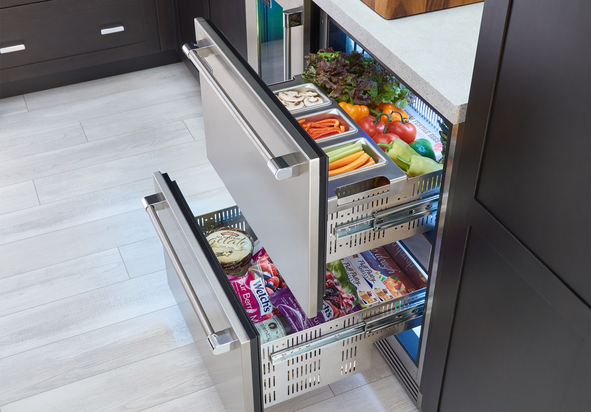 Perlick Signature Series 24" Indoor Refrigerator Drawers Fully Integra ...