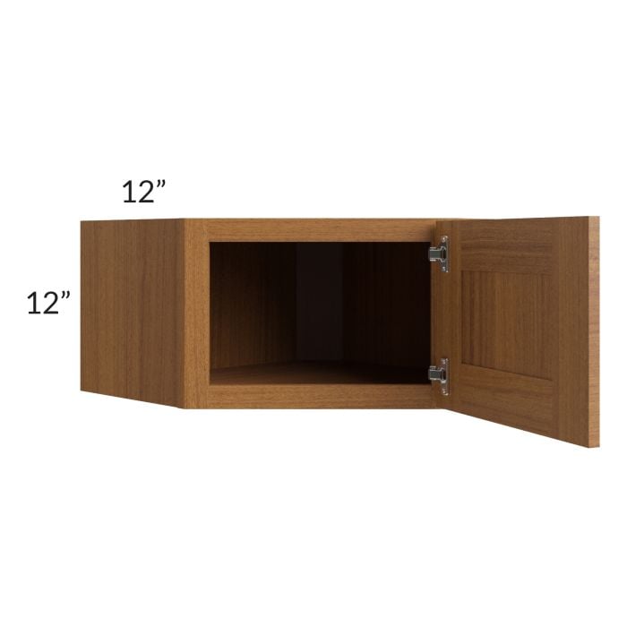 RTA Artisan Walnut Shaker 24" x 12" Wall Diagonal Corner Cabinet ...