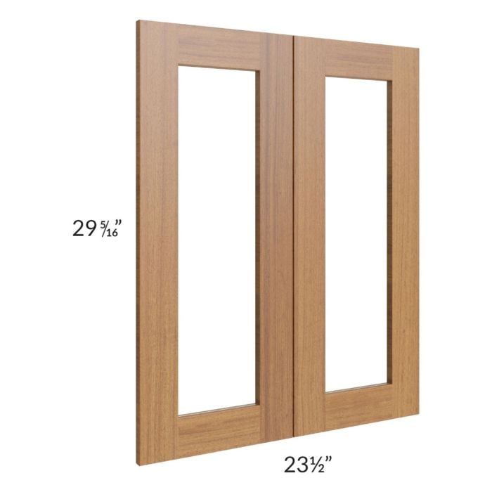 RTA Artisan Walnut Shaker 24" x 30" Glass Door Only with Glass Include ...