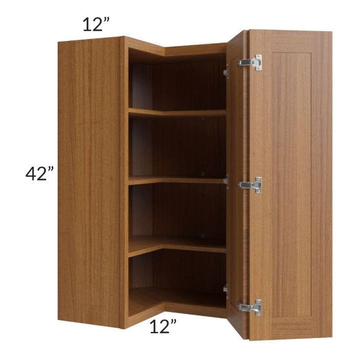 RTA Artisan Walnut Shaker 24" x 42" Wall Corner Unit – Kitchen Oasis