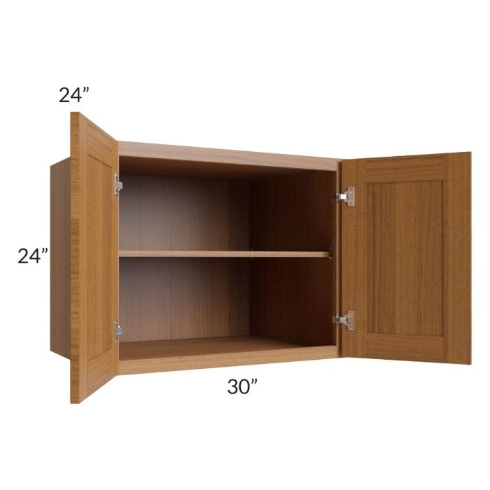 RTA Artisan Walnut Shaker 30" x 24" x 24" Wall Cabinet – Kitchen Oasis