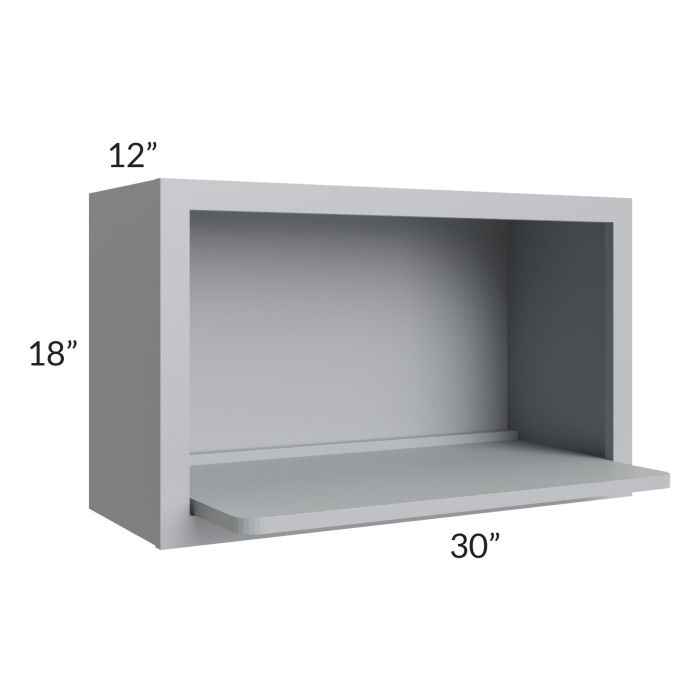 RTA Asheville Grey Shaker 30" x 18" Microwave Wall Cabinet – Kitchen Oasis