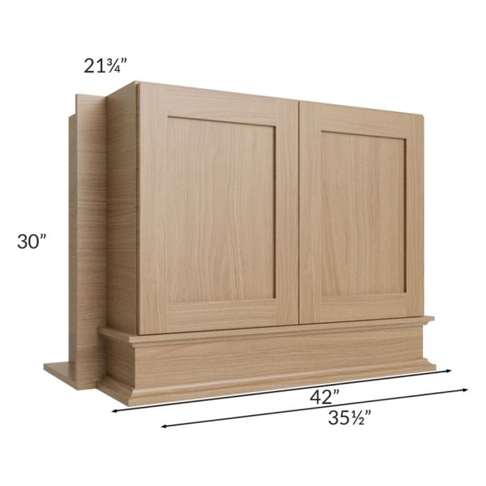 RTA Asheville Rift Oak Shaker 36" x 30" Wood Hood – Kitchen Oasis