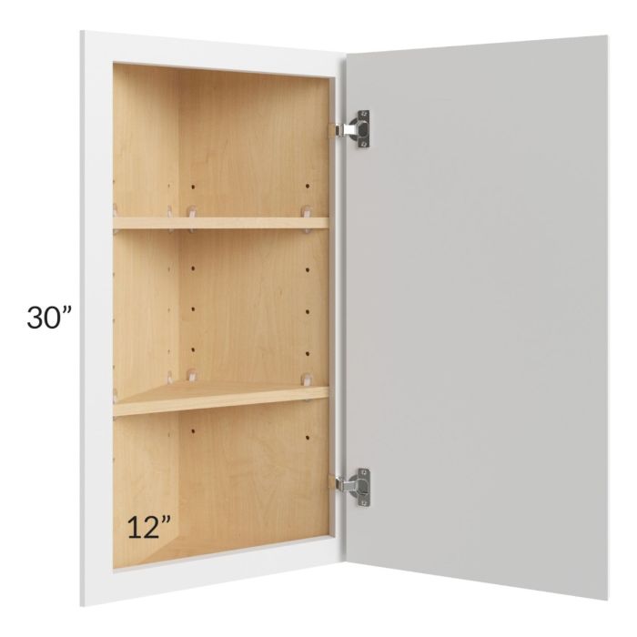 RTA Asheville White Shaker 12" x 30" Wall End Angle Cabinet – Kitchen Oasis