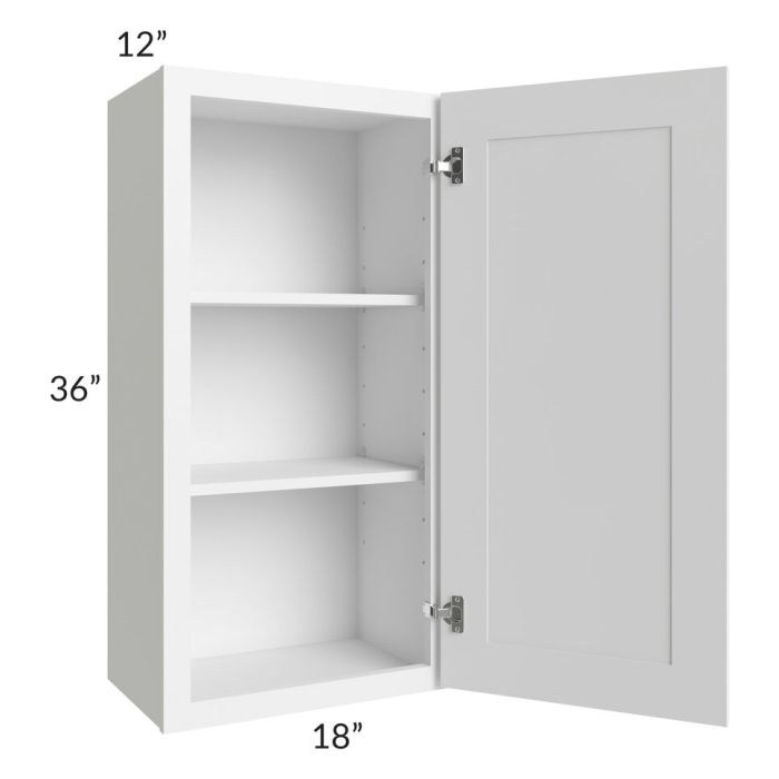 RTA Aspen White Shaker 18" x 36" Wall Cabinet with Glass Door – Kitchen ...