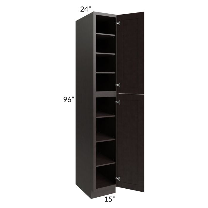 RTA Brazilian Shaker 15" x 96" Wall Pantry – Kitchen Oasis