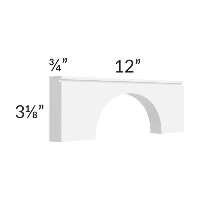 RTA Brilliant White Shaker 12" Arched Apron Toe Kick – Kitchen Oasis