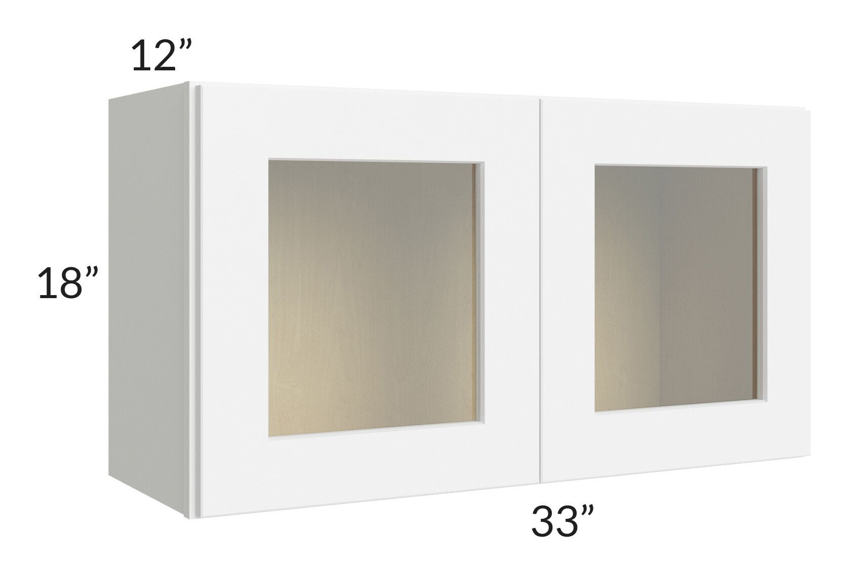 RTA Brilliant White Shaker 33" x 18" Decorative Wall Cabinet – Kitchen ...