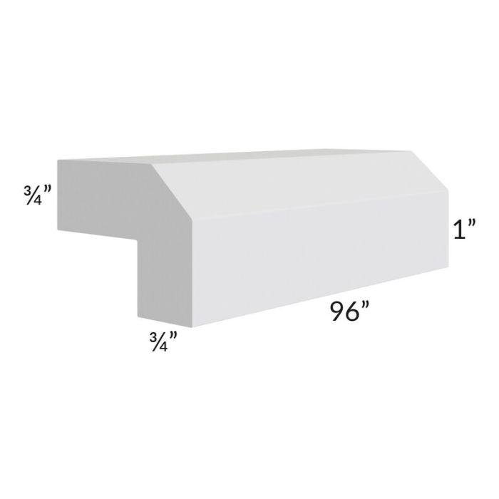 RTA Brilliant White Shaker 96" Angled Light Rail Molding – Kitchen Oasis