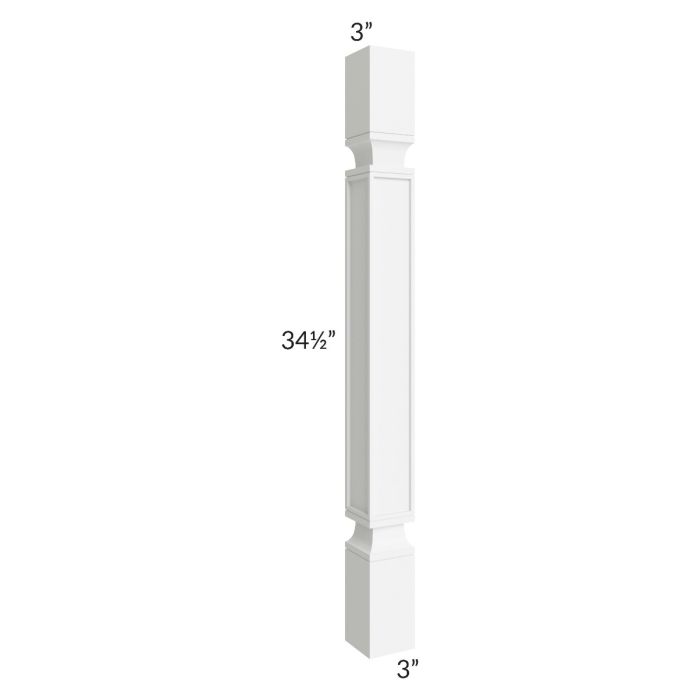 RTA Brilliant White Shaker Square Decorative Leg – Kitchen Oasis