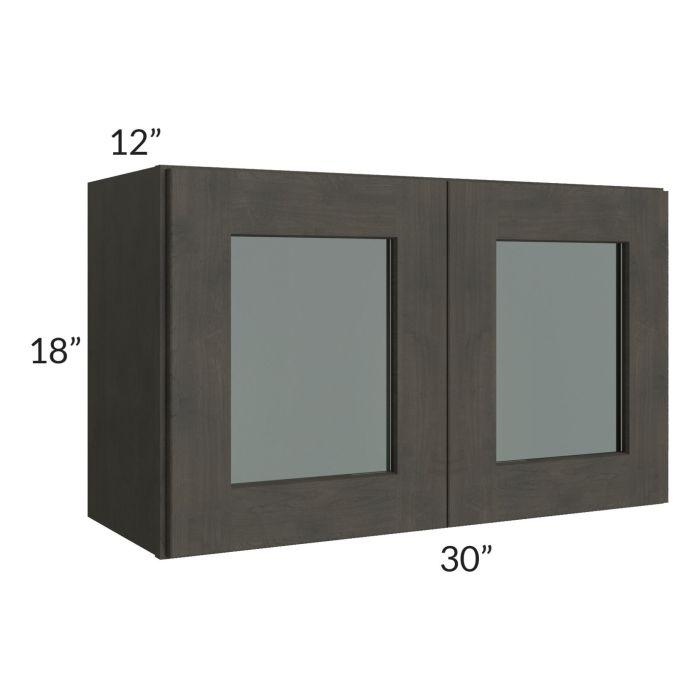 RTA Charcoal Grey Shaker 30" x 18" Decorative Wall Cabinet – Kitchen Oasis
