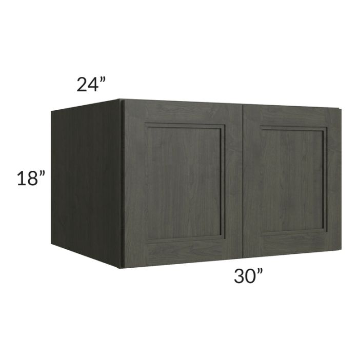 RTA Charlotte Dark Grey 30" x 18" x 24" Wall Cabinet – Kitchen Oasis