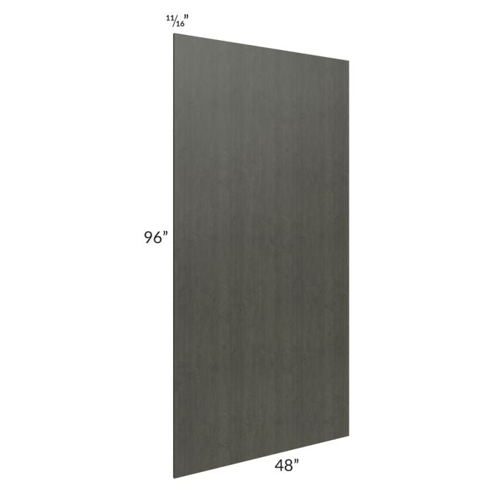 RTA Charlotte Dark Grey 48" x 96" x 3/4" Finished Panel with Scribe Mo ...