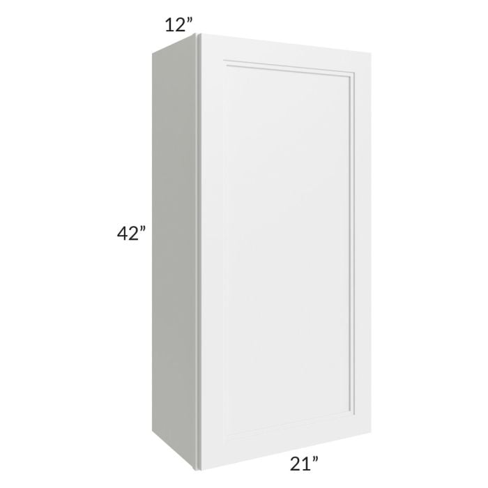 RTA Charlotte White 21" x 42" Wall Cabinet with Glass Door – Kitchen Oasis