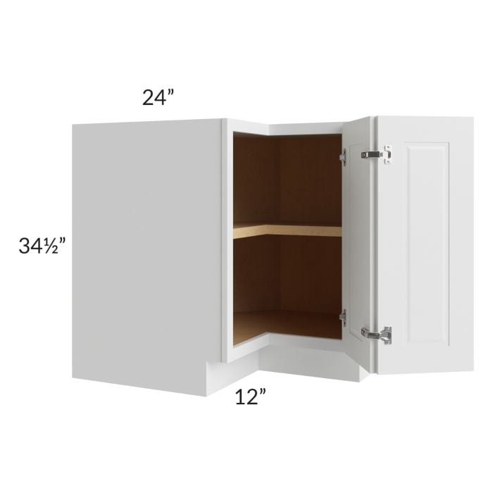 RTA Charlotte White 36" Corner Base Cabinet (Trays sold separately for ...