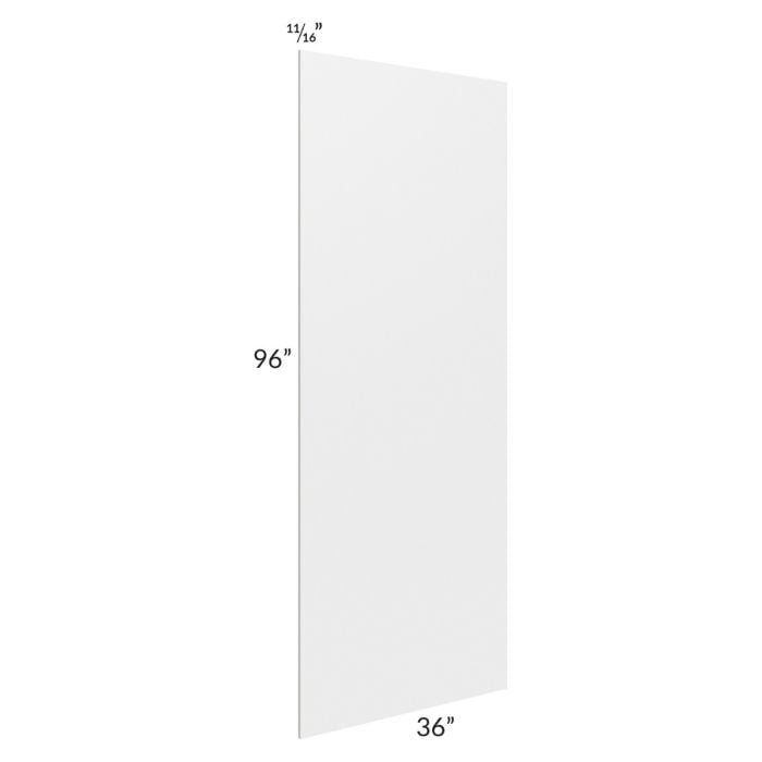 RTA Charlotte White 36" x 96" x 3/4" Finished Panel with Scribe Moldin ...