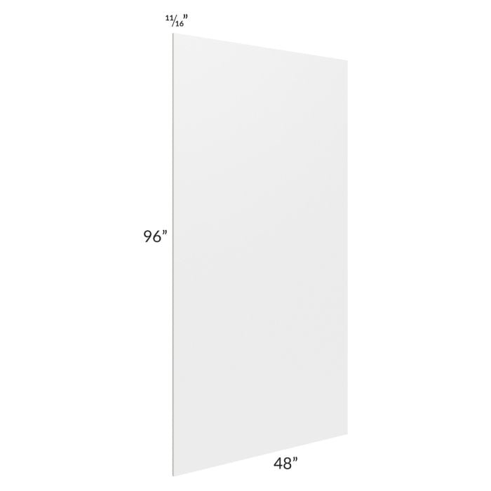 RTA Charlotte White 48" x 96" x 3/4" Finished Panel with Scribe Moldin ...