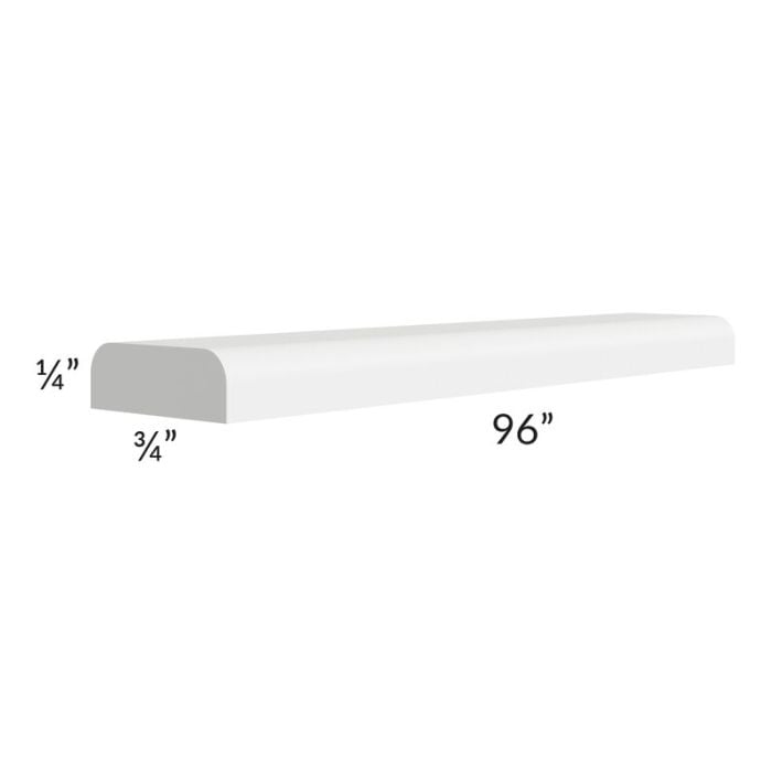 RTA Charlotte White 96" Scribe Molding with Double Round Edge – Kitchen ...