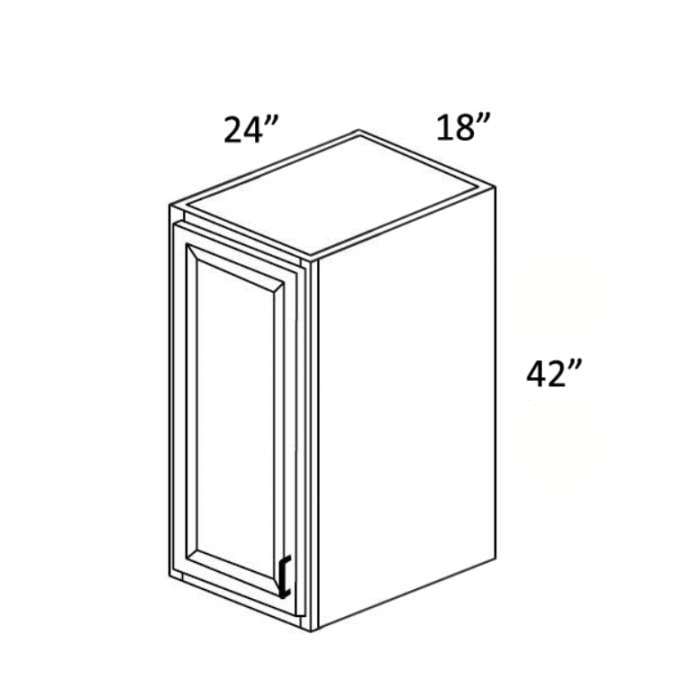 RTA Cobblestone Grey 18" x 42" x 24" Split Pantry Wall Cabinet ...