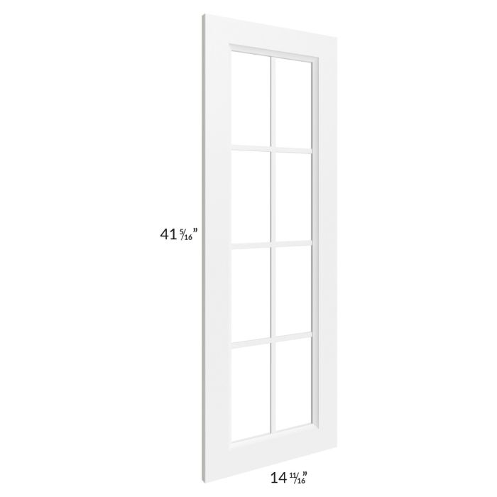 RTA Dakota White 24" x 42" Wall Diagonal Corner Mullion Glass Door Onl ...