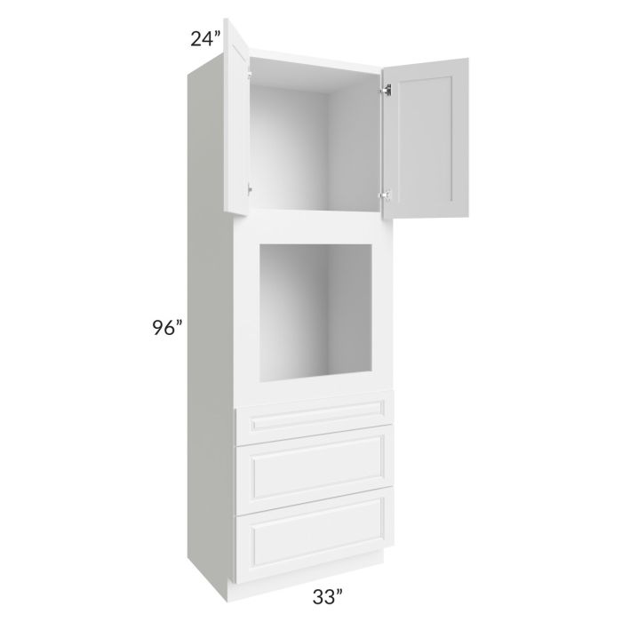RTA Dakota White 33" x 96" Oven Cabinet – Kitchen Oasis