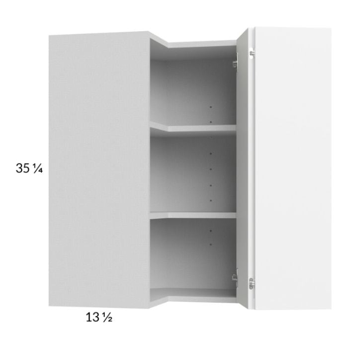 RTA Euro Gloss White 24" x 35-1/4" Wall Easy Reach Cabinet with 2 Fini ...