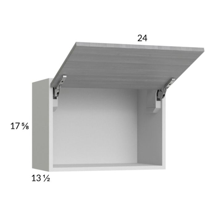 RTA Euro Grey 24: x 17-5/8" Flip Up Door Wall Cabinet with 2 Finished ...