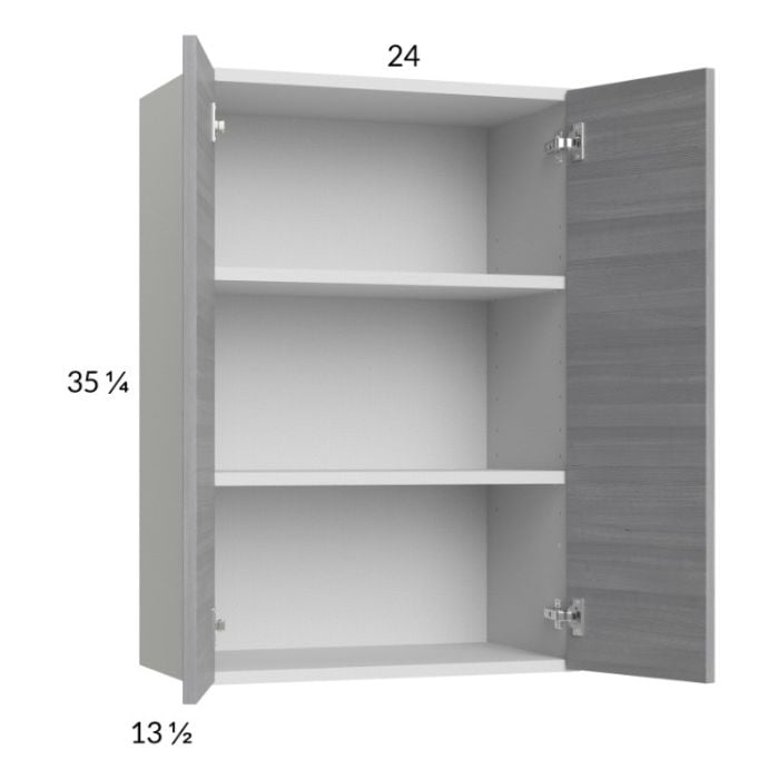 RTA Euro Grey 24" x 35-1/4" Wall Cabinet with 2 Finished End Panels ...