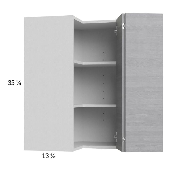 RTA Euro Grey 24" x 35-1/4" Wall Easy Reach Cabinet with 1 Finished En ...