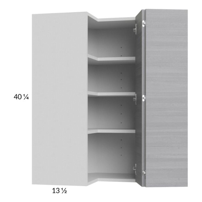 RTA Euro Grey 24" x 40-1/4" Wall Easy Reach Cabinet with 2 Finished En ...