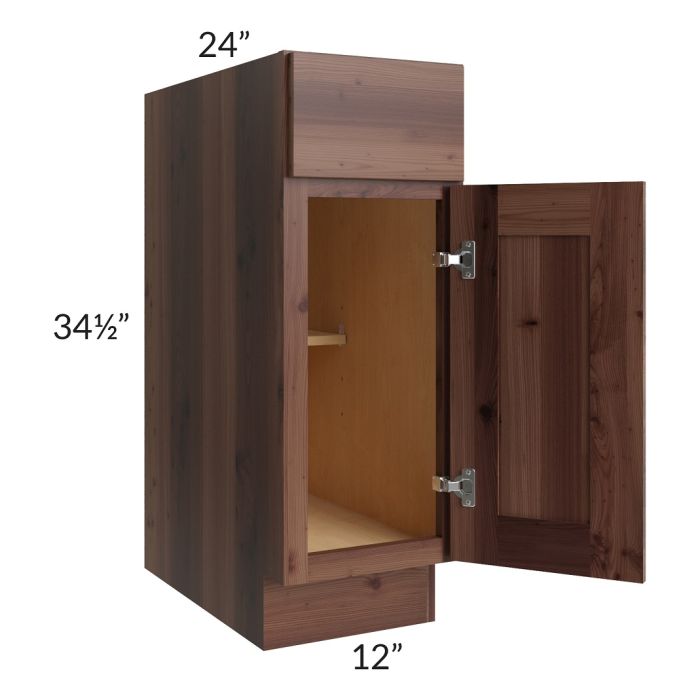 RTA Farmhouse Walnut Shaker 12" Base Cabinet – Kitchen Oasis