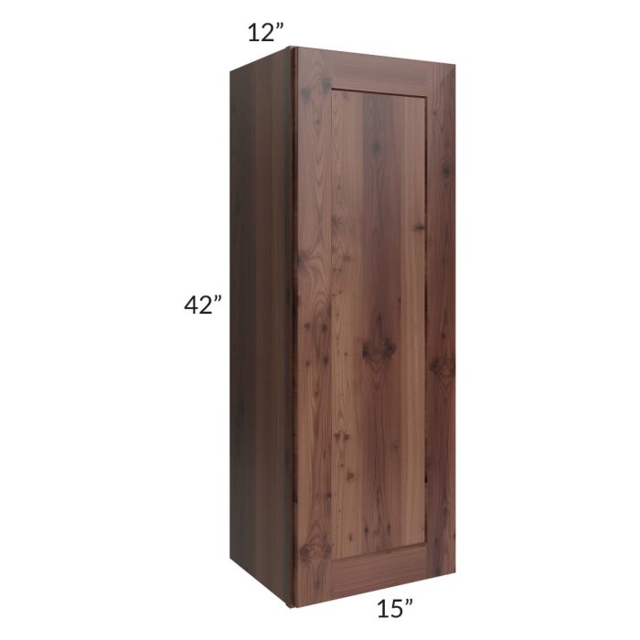 RTA Farmhouse Walnut Shaker 15" x 42" Wall Cabinet – Kitchen Oasis