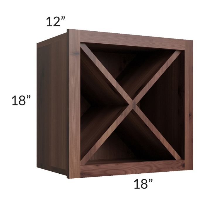 RTA Farmhouse Walnut Shaker 18" x 18" Wine Cabinet – Kitchen Oasis