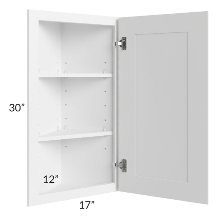 RTA Frosted White Shaker 12" x 30" Wall End Angle Cabinet – Kitchen Oasis