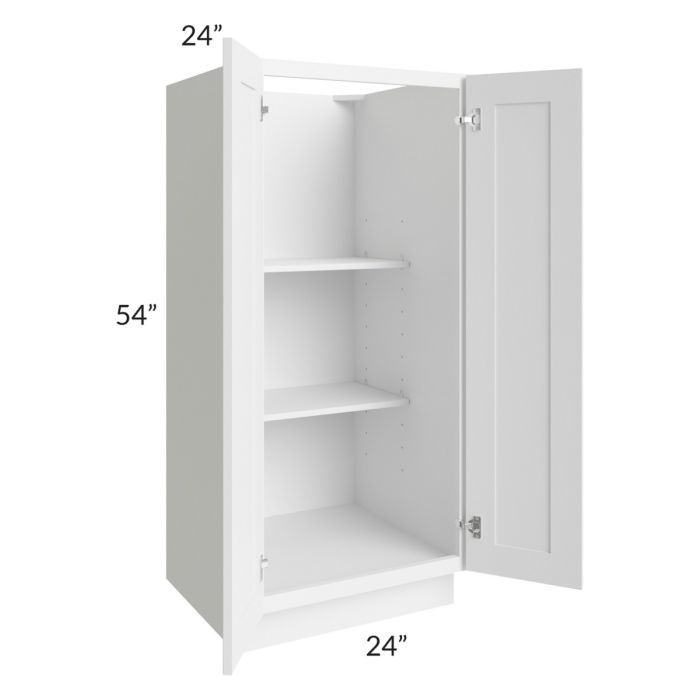 RTA Frosted White Shaker 24" x 54" Split Pantry Base Cabinet – Kitchen ...