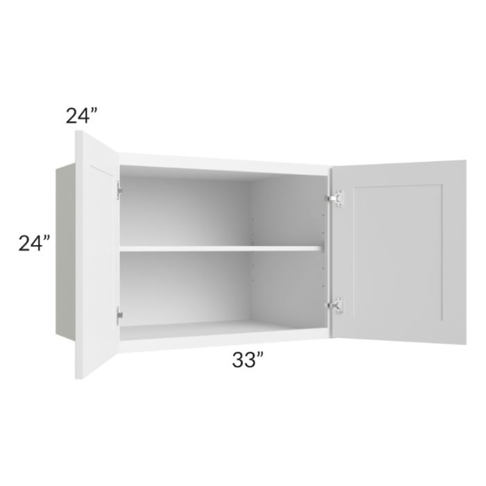Rta Frosted White Shaker 33 X 24 X 24 Refrigerator Wall Cabinet