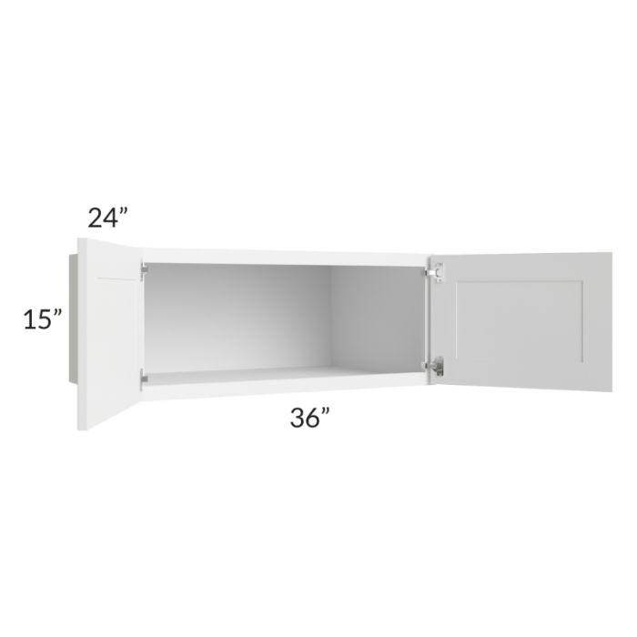 Rta Frosted White Shaker 36 X 15 X 24 Refrigerator Wall Cabinet