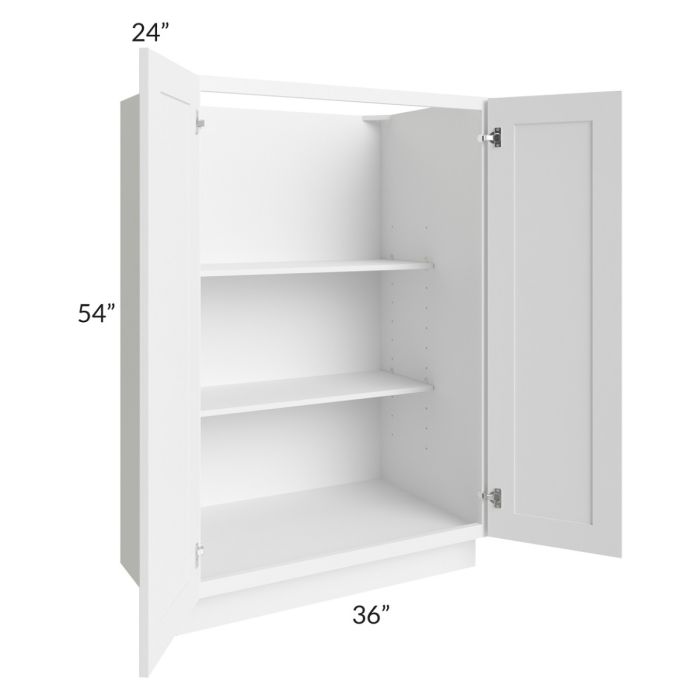 RTA Frosted White Shaker 36" x 54" Split Pantry Base Cabinet – Kitchen ...