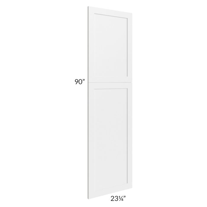 RTA Frosted White Shaker 90" Tall Decorative End Panel – Kitchen Oasis