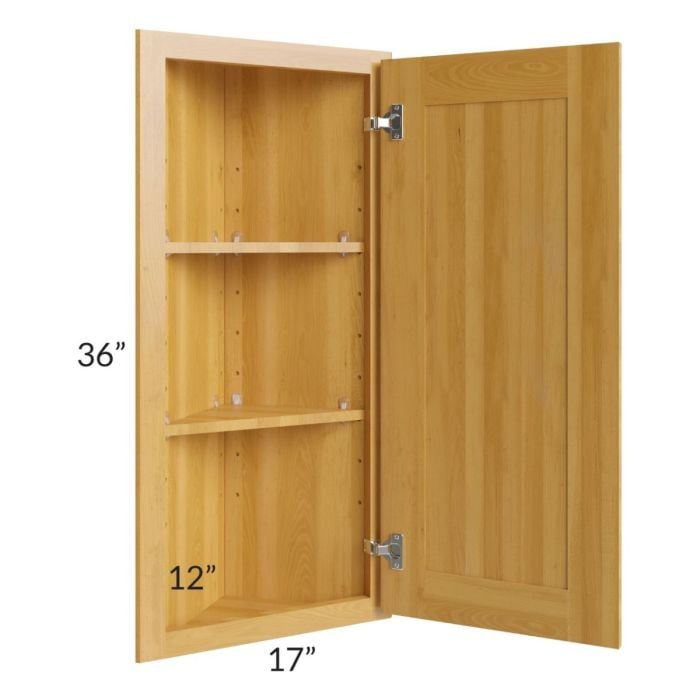 RTA Glazed Praline 12" x 36" Wall End Angle Cabinet – Kitchen Oasis