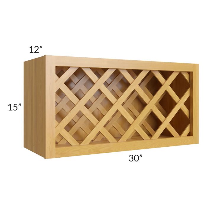RTA Glazed Praline 30" x 15" Lattice Wine Rack – Kitchen Oasis