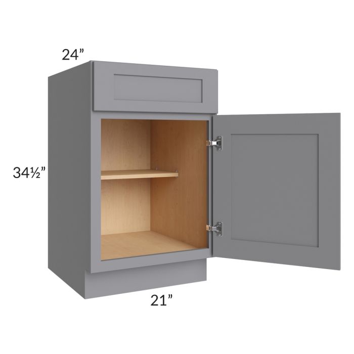 RTA Graphite Grey Shaker 21" Base Cabinet with 2 Roll Out Trays ...