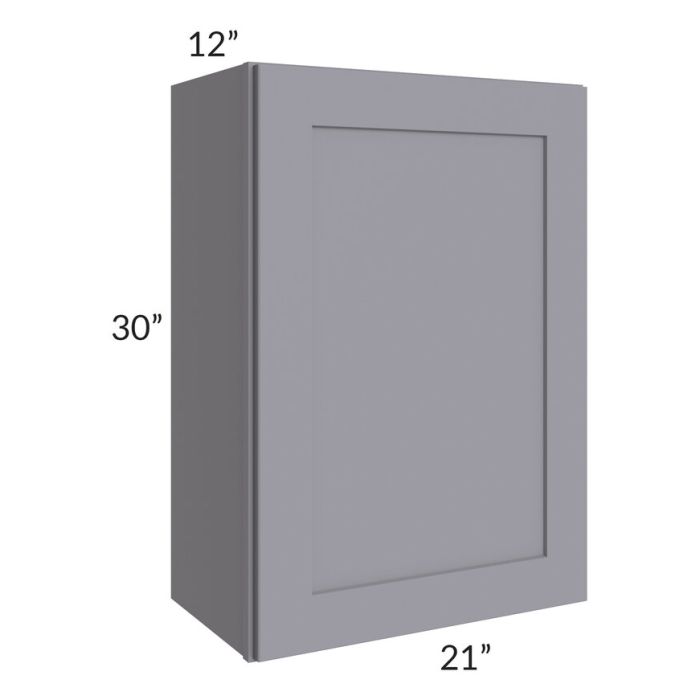 RTA Graphite Grey Shaker 21" x 30" Wall Cabinet with 2 Decorative End ...