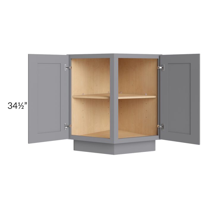 RTA Graphite Grey Shaker 24" Base End Angle Cabinet with 1 Decorative ...