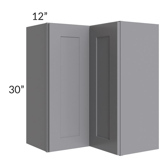 RTA Graphite Grey Shaker 24" x 30" Wall Easy Reach Cabinet with 2 Deco ...